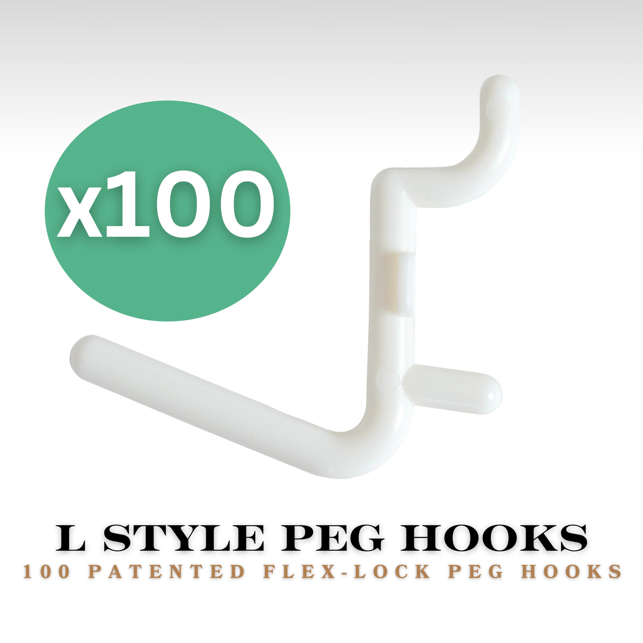 Flex-Lock Pegboard Hooks - Lightweight & Ultra-Strong | Wallpeg Store